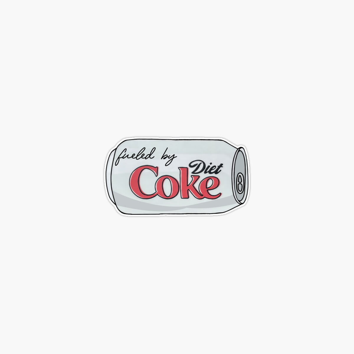Onim Fueled By Soda Lover, Diet Funny Coke Sticker, Phone Decal Water ...