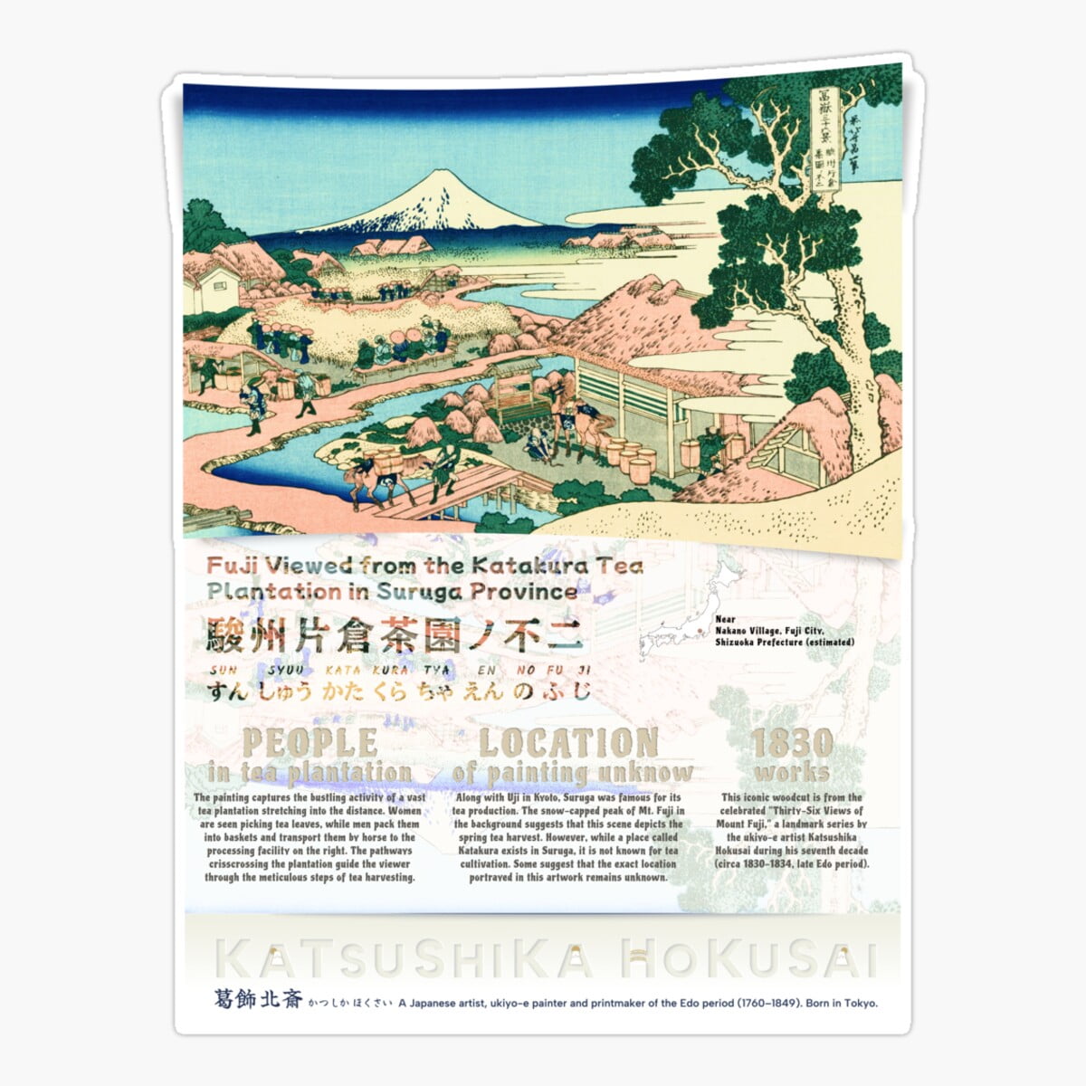 Onim Fuji Viewed From The Katakura Tea Plantation In Suruga Province ...