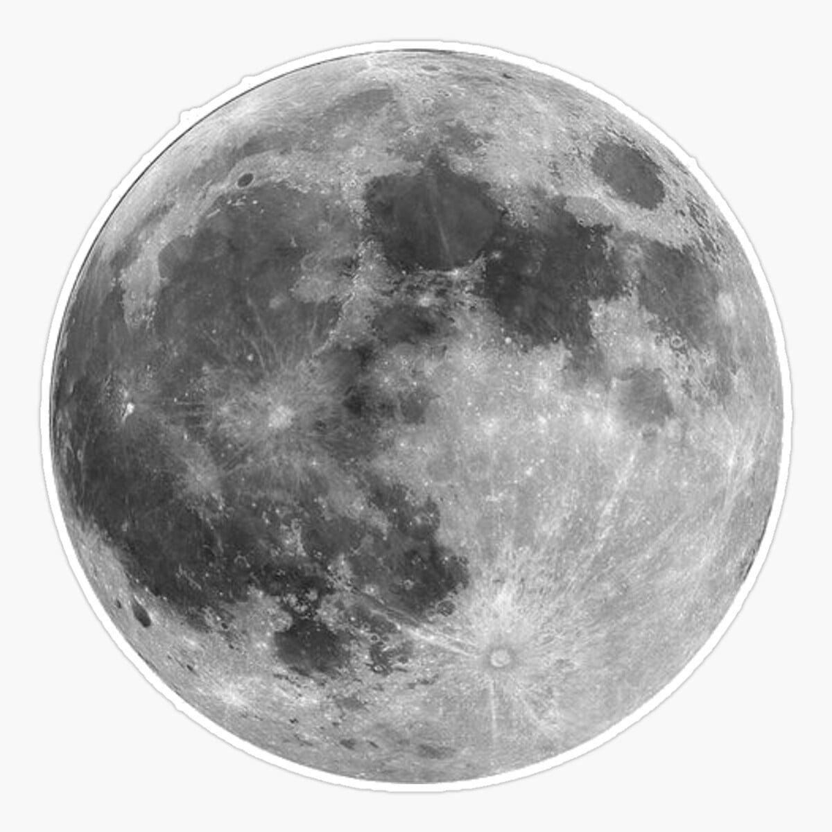 Onim Full Moon - Sticker Or Print Sticker, Phone Decal Water Bottle ...