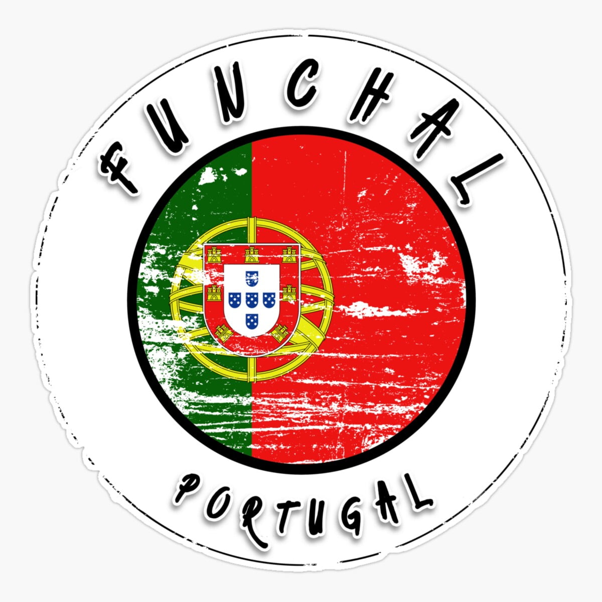 Onim Funchal Portugal Vintage Sticker, Phone Decal Water Bottle ...