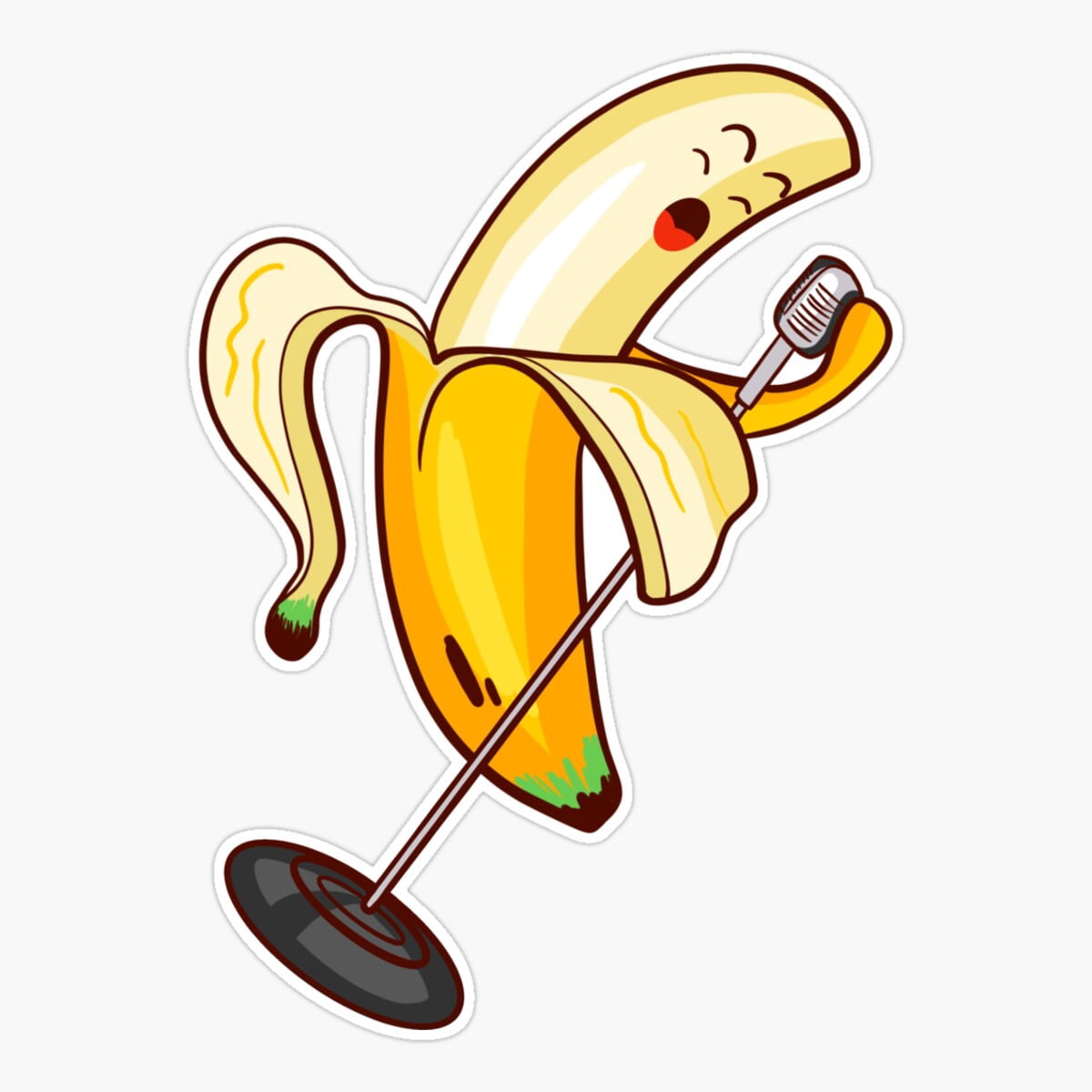 Onim Funny Banana Singer. Banana Star. Sticker, Phone Decal Water ...