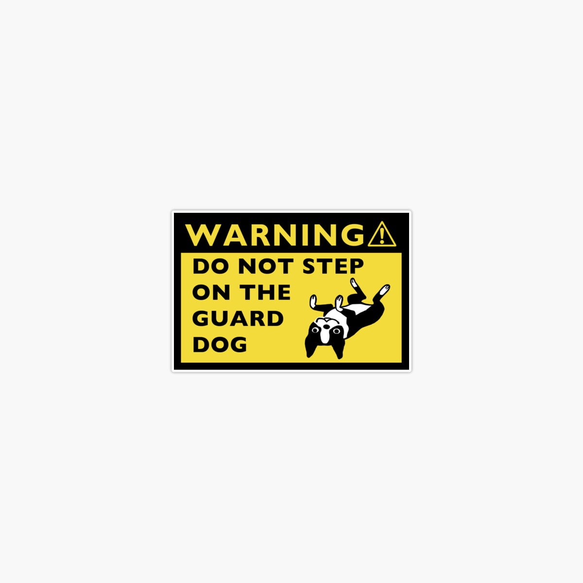 Onim Funny Boston Terrier Guard Dog Warning Sticker, Phone Decal Water ...