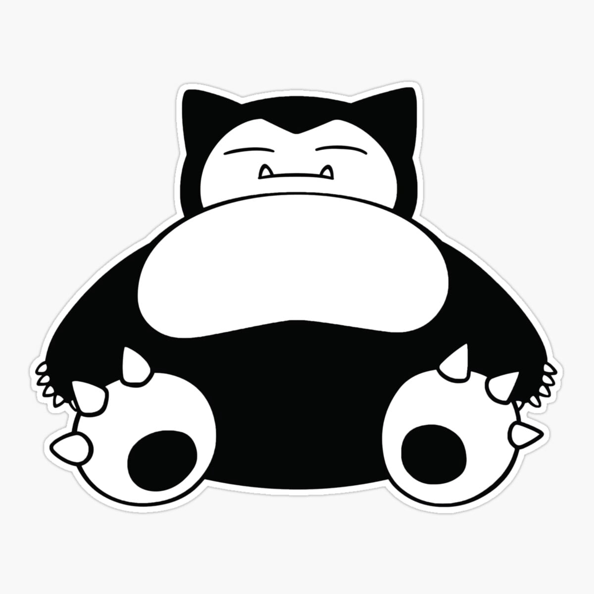 Onim Funny Cute Snorlax Cartoon Anime Meme Sticker, Phone Decal Water ...