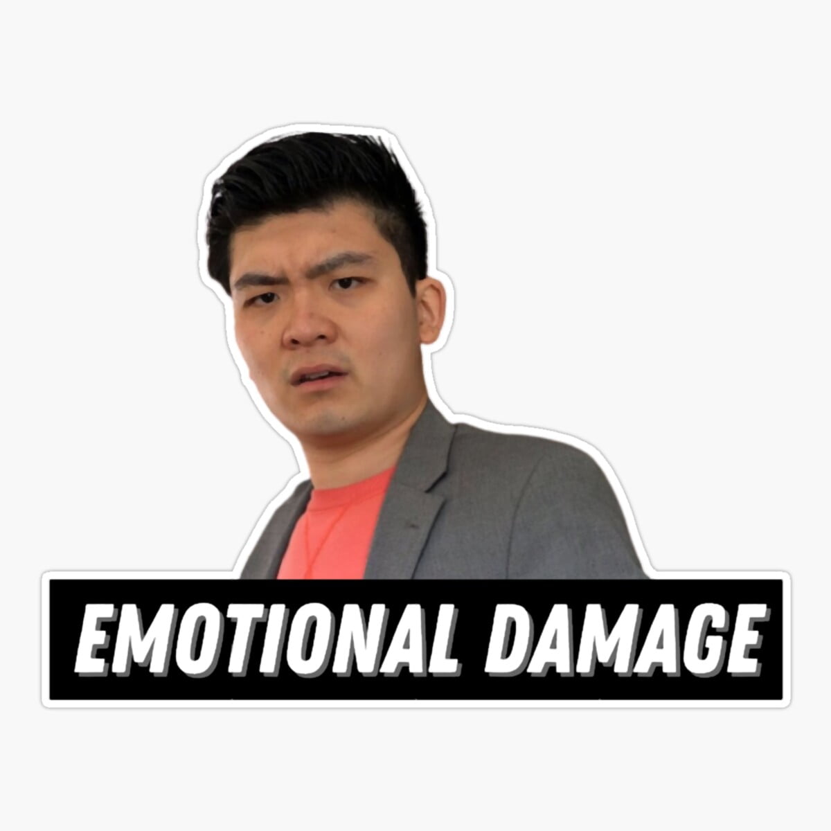 Onim Funny Emotional Damage Youtuber (3) Sticker, Phone Decal Water ...