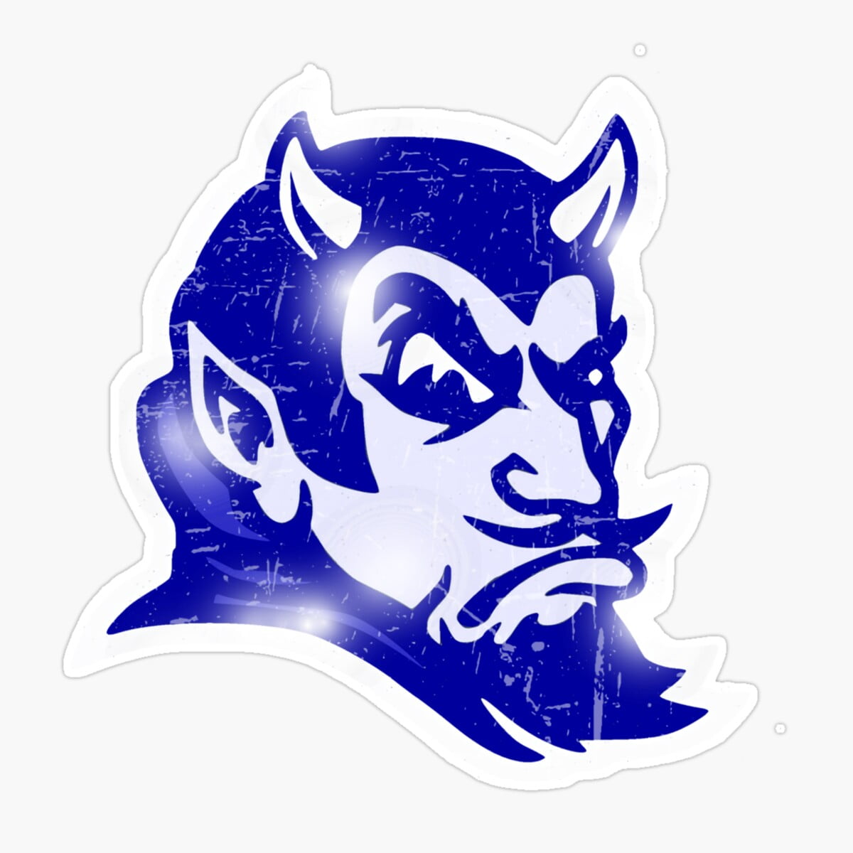 Onim Funny Graphic Gift Vintage Style Blue Devil Brown Mascot ...