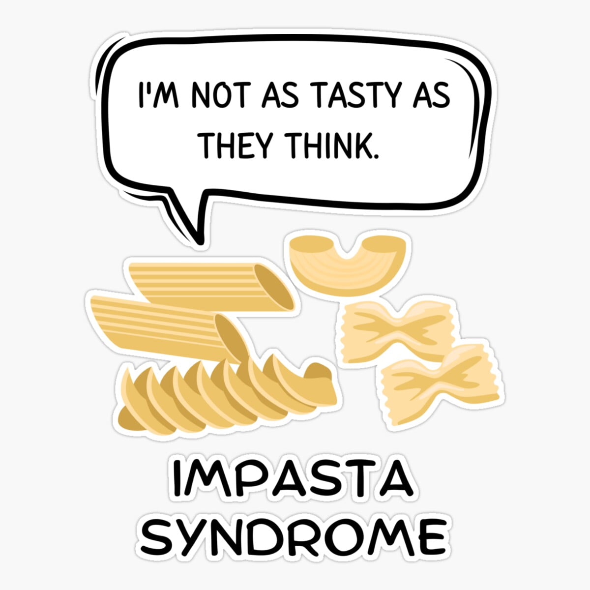 Onim Funny Impasta Syndrome Sticker, Phone Decal Water Bottle Stickers ...