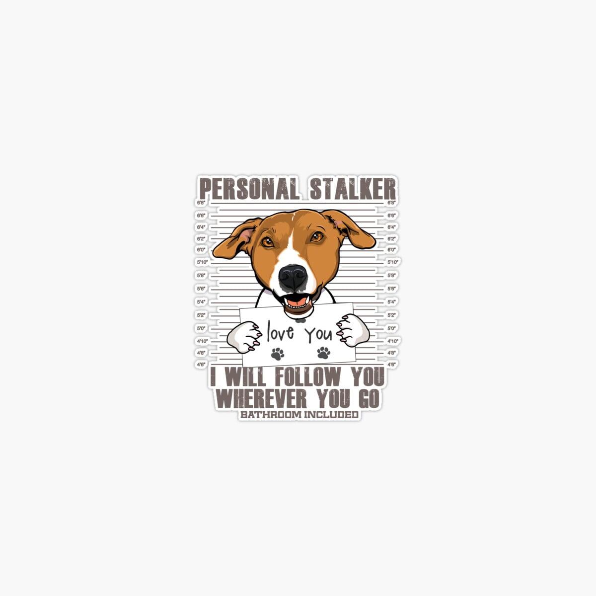 Onim Funny Jack Russell Terrier Cartoon Sticker, Phone Decal Water ...
