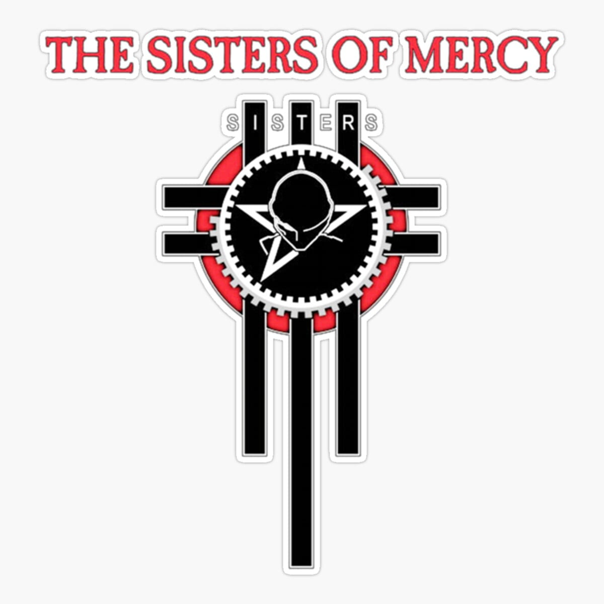 Onim Funny Love The Sisters Of Mercy Logo Music Favorite Sticker, Phone ...