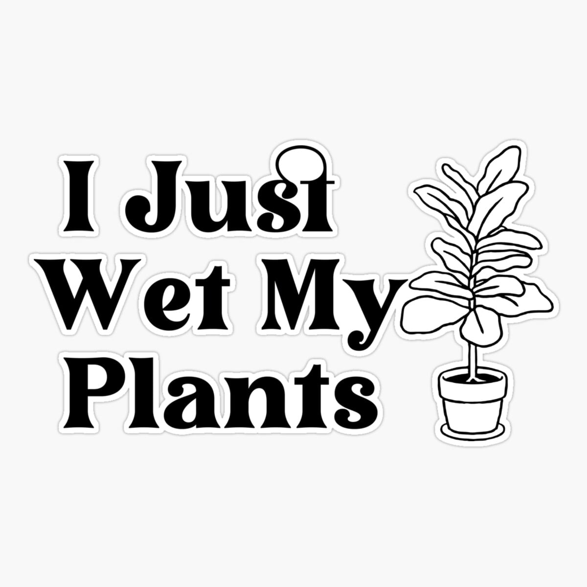 Onim Funny Plant Joke Sticker, Phone Decal Water Bottle Stickers Car ...