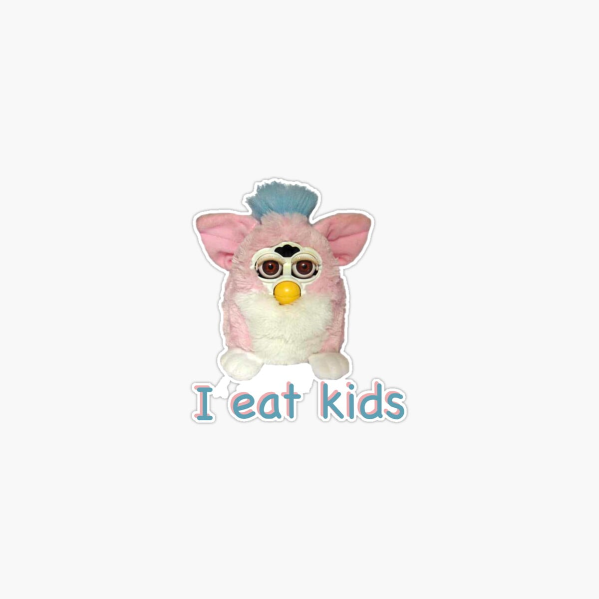 Onim Furby I Eat Kids Sticker, Phone Decal Water Bottle Stickers Car ...