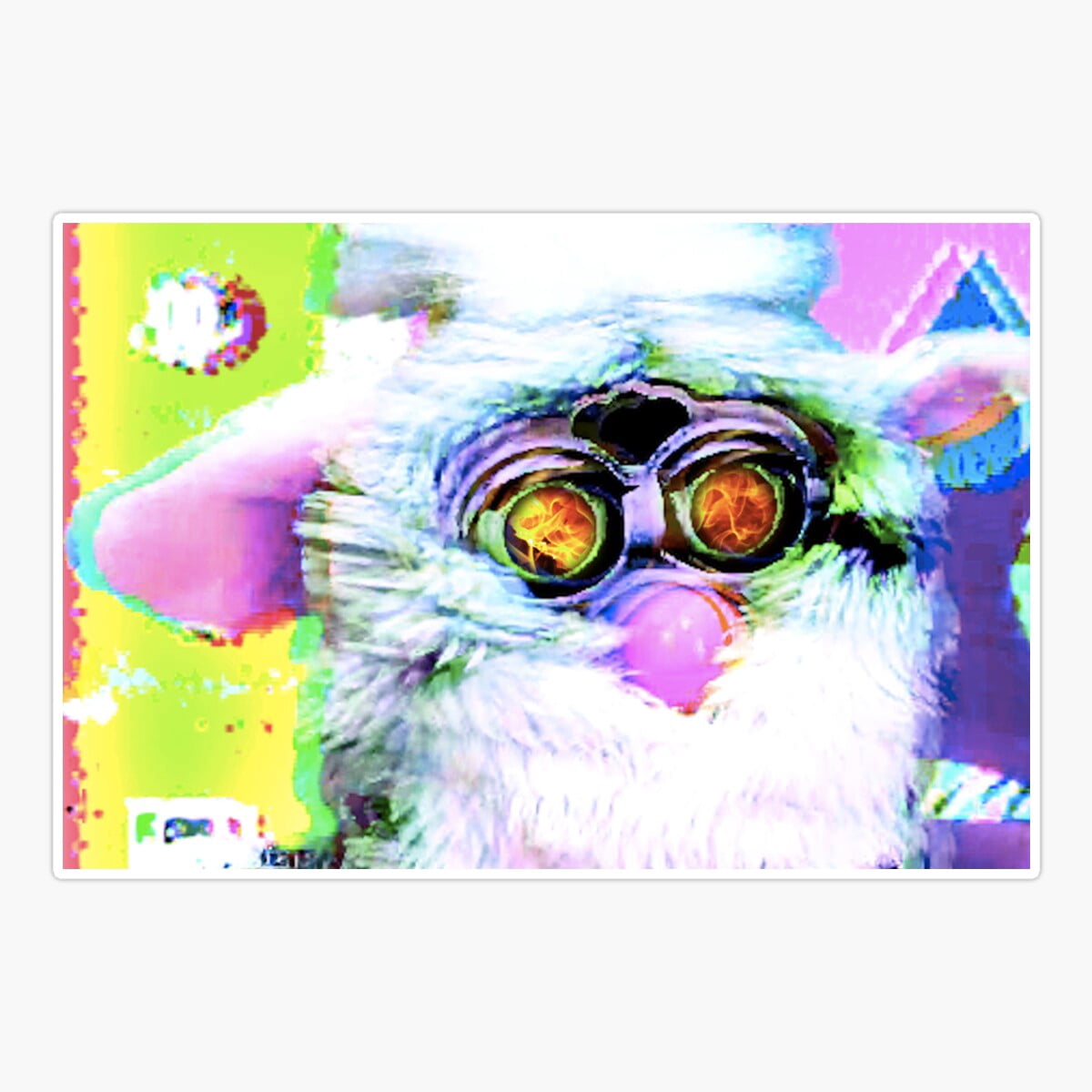 Onim Furby Sticker, Phone Decal Water Bottle Stickers Car Decals, Funny ...