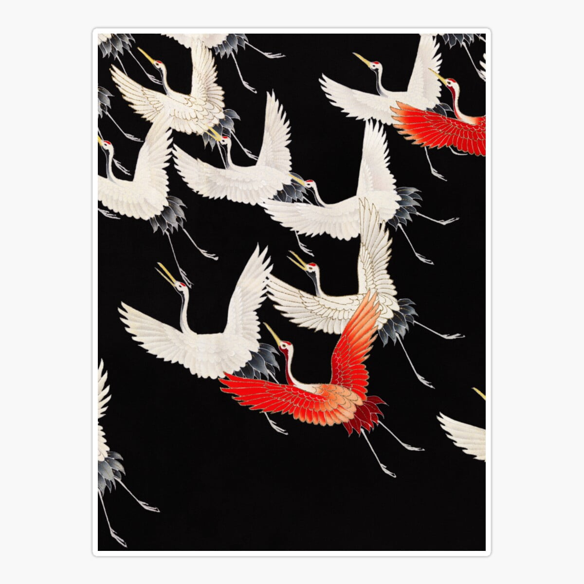 Onim Furisode With A Myriad Of Flying Cranes (1910–1920) By Anonymous ...