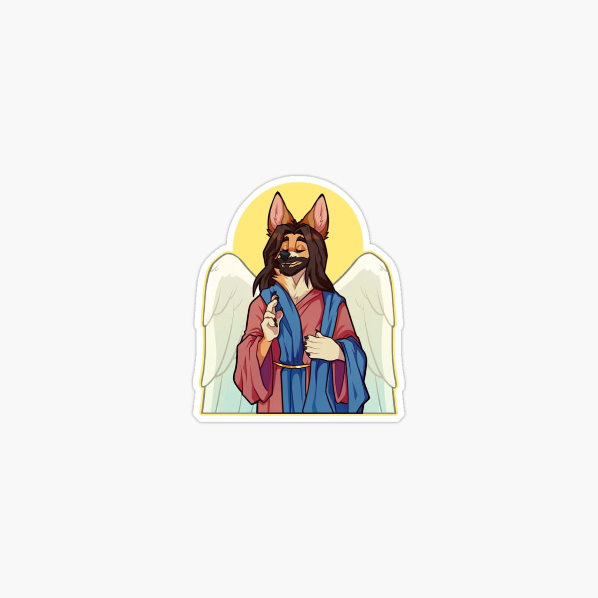 Onim Furry Jesus (Sticker) Sticker, Phone Decal Water Bottle Stickers ...