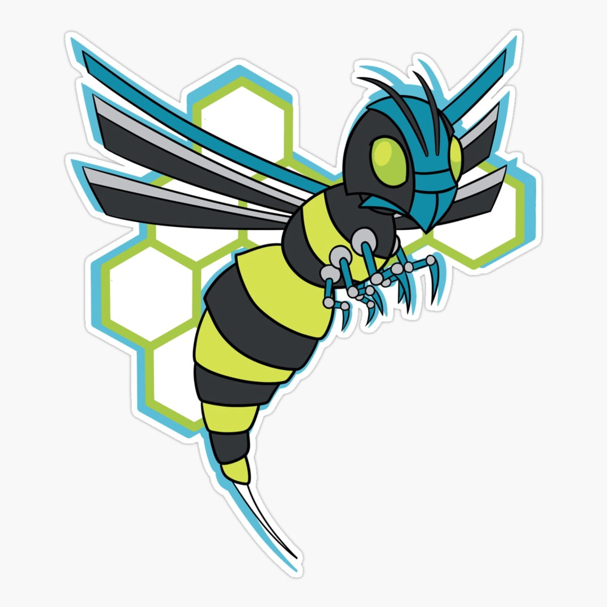 Onim Fury Hornet Logo Single Sticker, Phone Decal Water Bottle Stickers ...