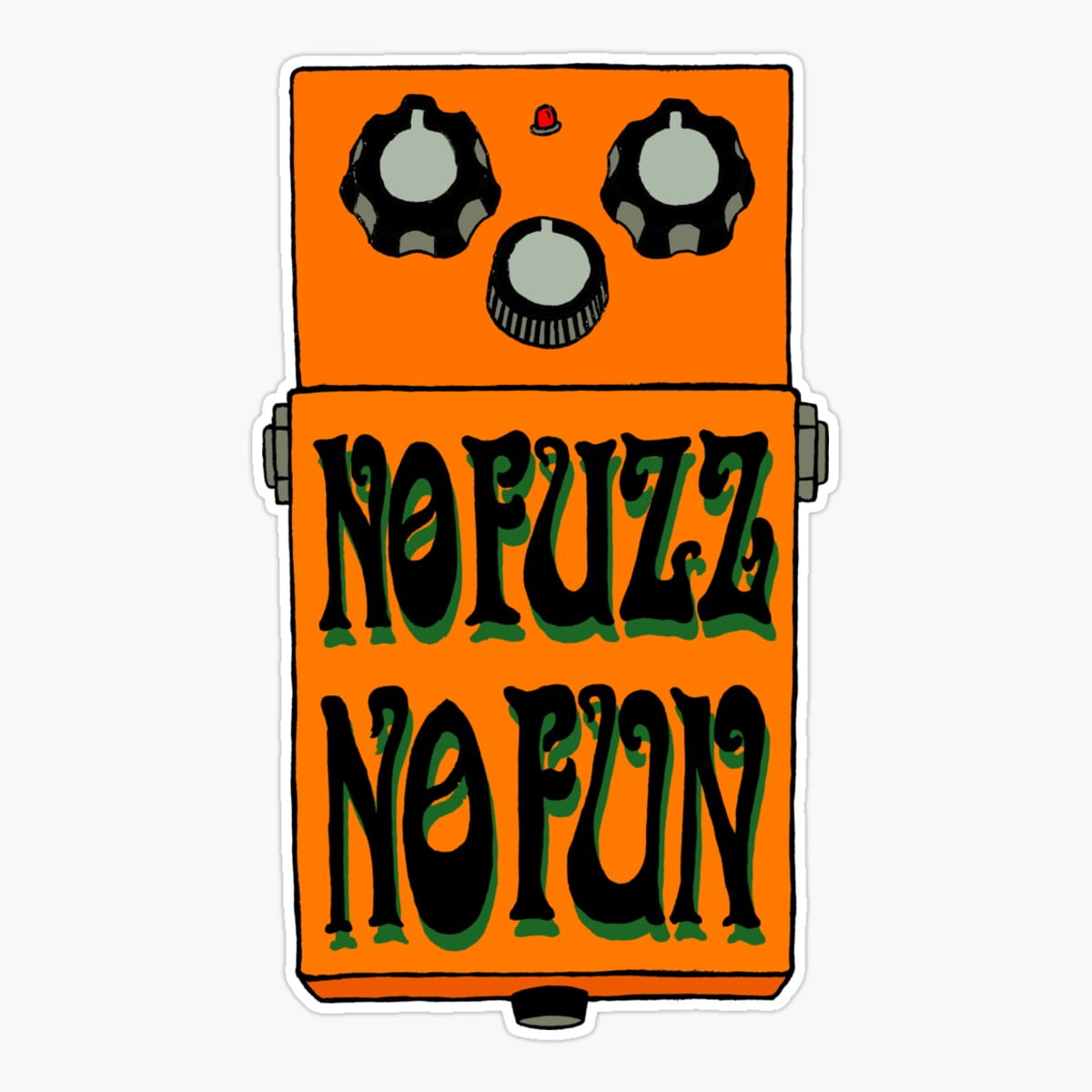 Onim Fuzz-Pedal Sticker, Phone Decal Water Bottle Stickers Car Decals ...