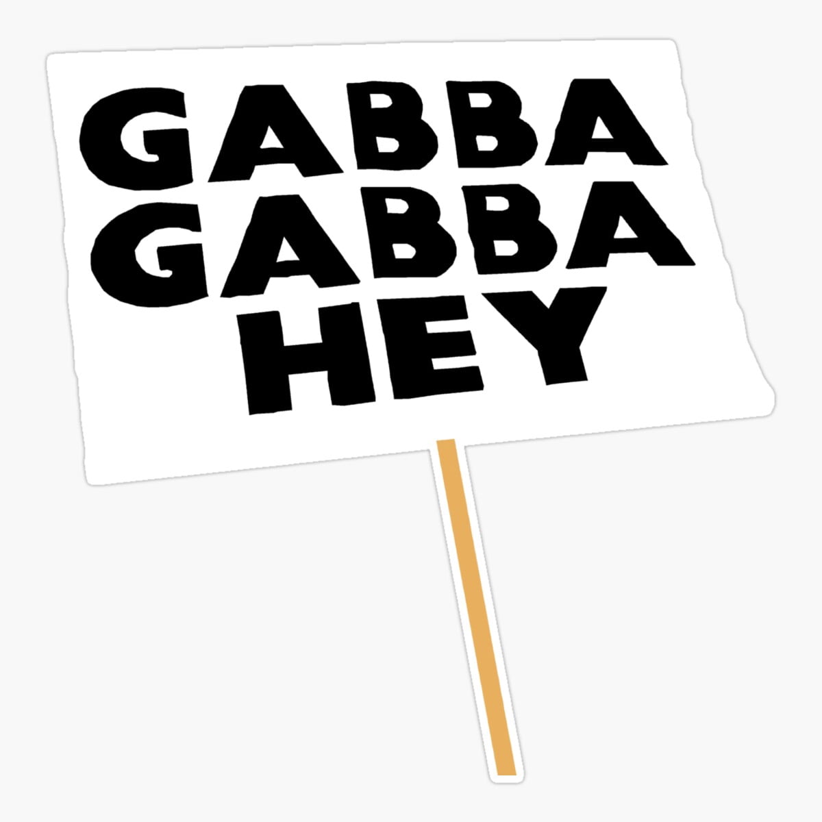 Onim Gabba Gabba Hey Sign Sticker, Phone Decal Water Bottle Stickers ...