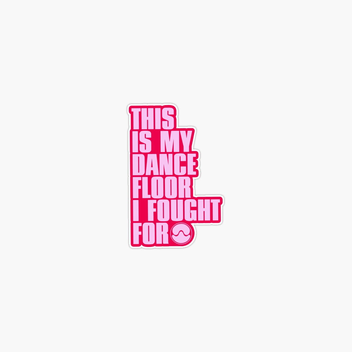 Onim Gaga Chromatica Lyric Graphic (Dance Floor Tie-Dye Effect) Sticker ...
