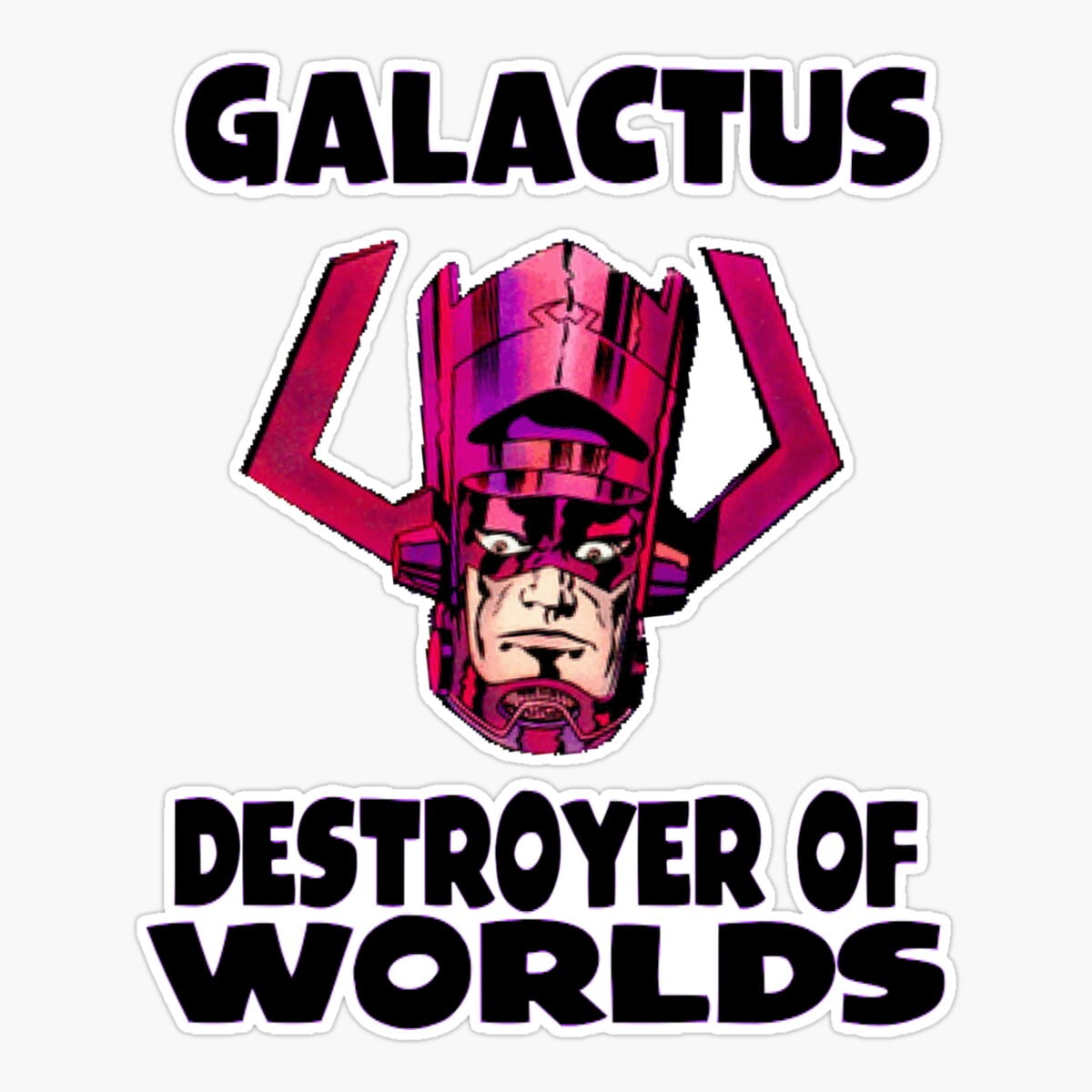 Onim Galactus Destroyer Of Worlds Tee Sticker, Phone Decal Water Bottle ...