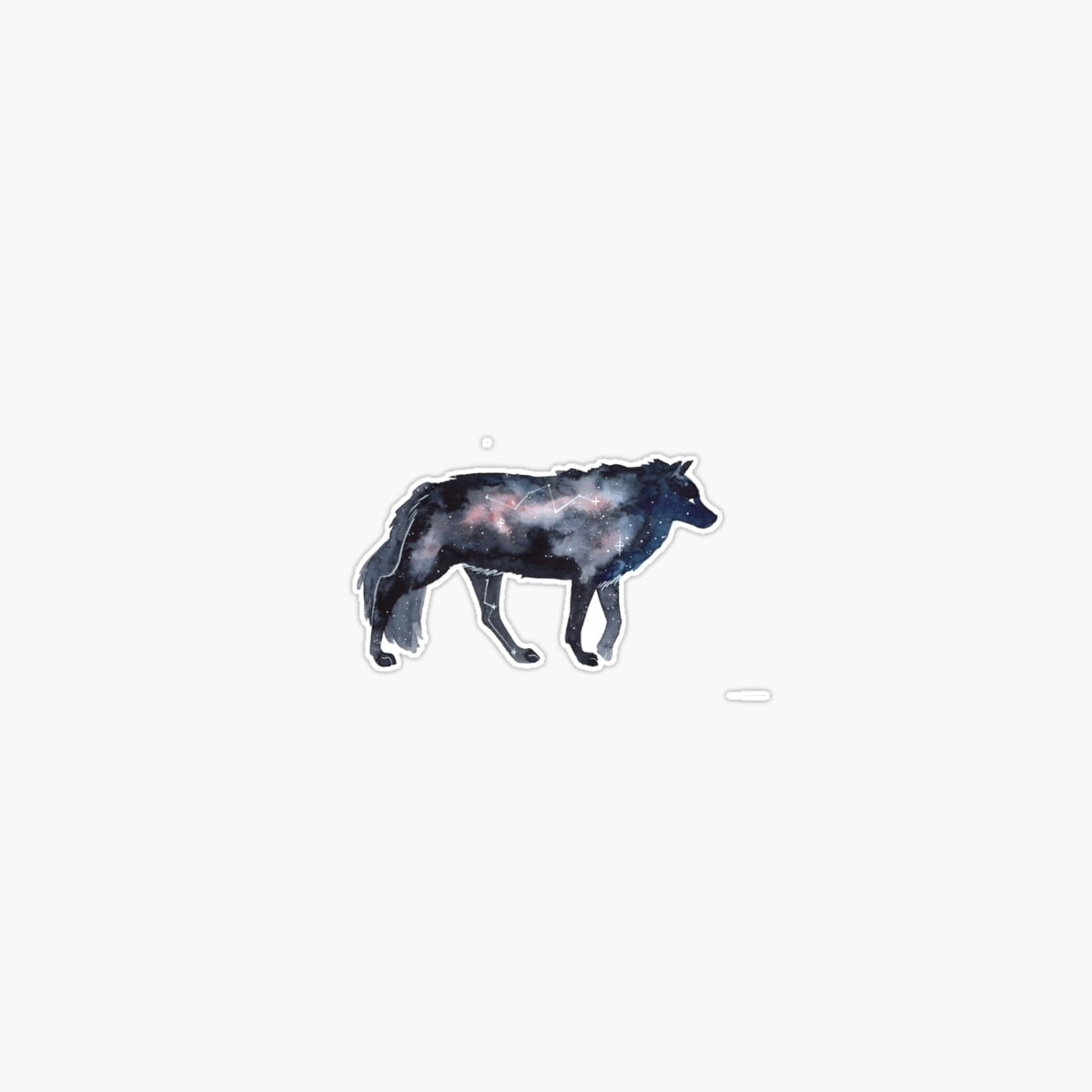 Onim Galaxy Wolf Sticker, Phone Decal Water Bottle Stickers Car Decals ...