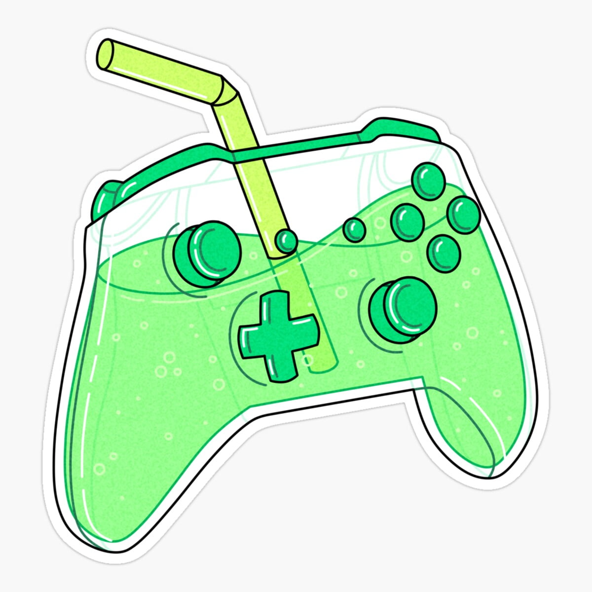 Onim Gamer Fuel Video Game Controller Sticker, Phone Decal Water Bottle ...