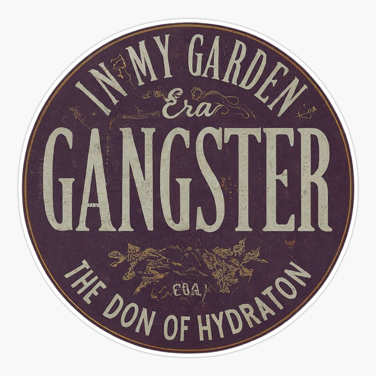 Onim Garden Gangster Sticker, Phone Decal Water Bottle Stickers Car ...
