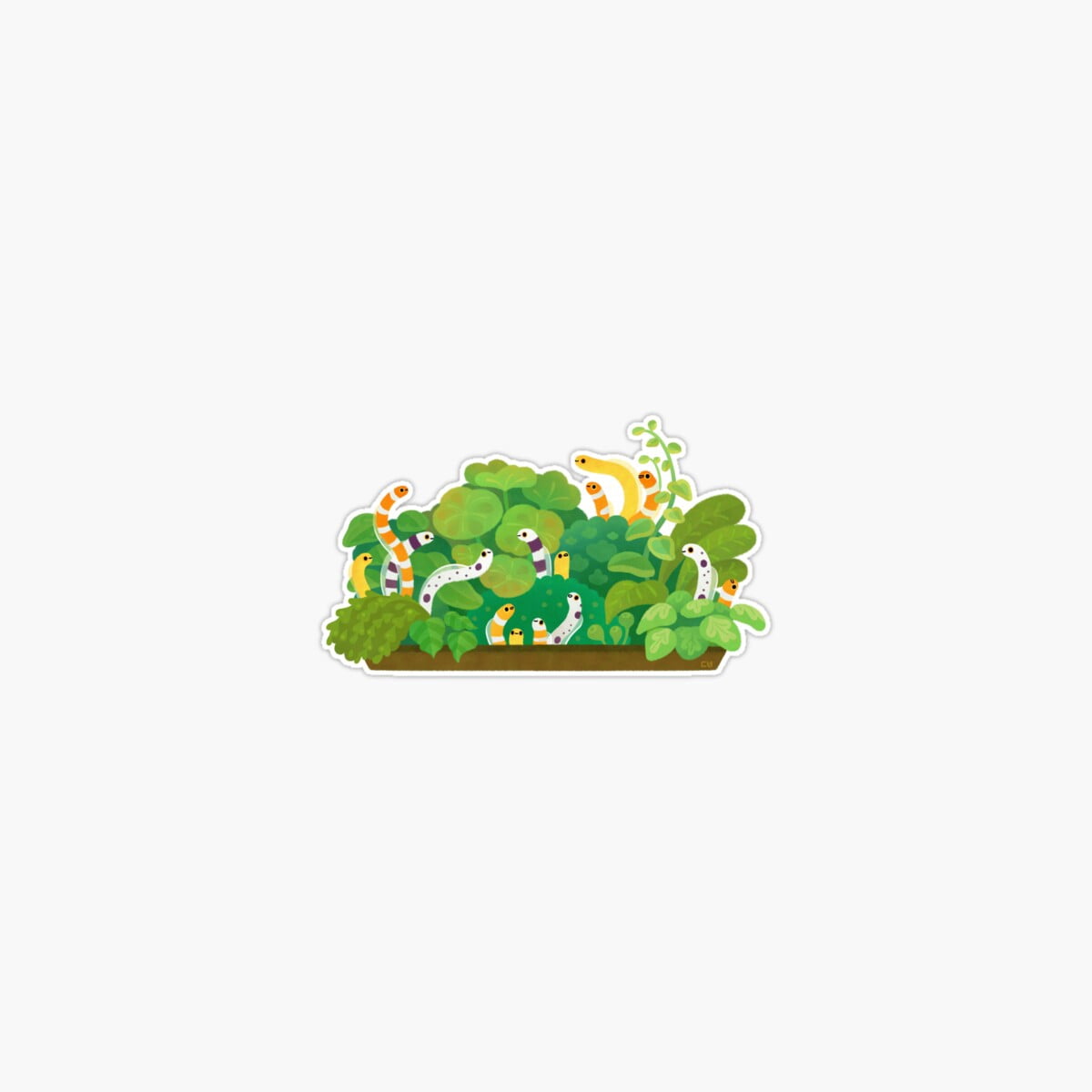Onim Garden eel Sticker - Walmart.com