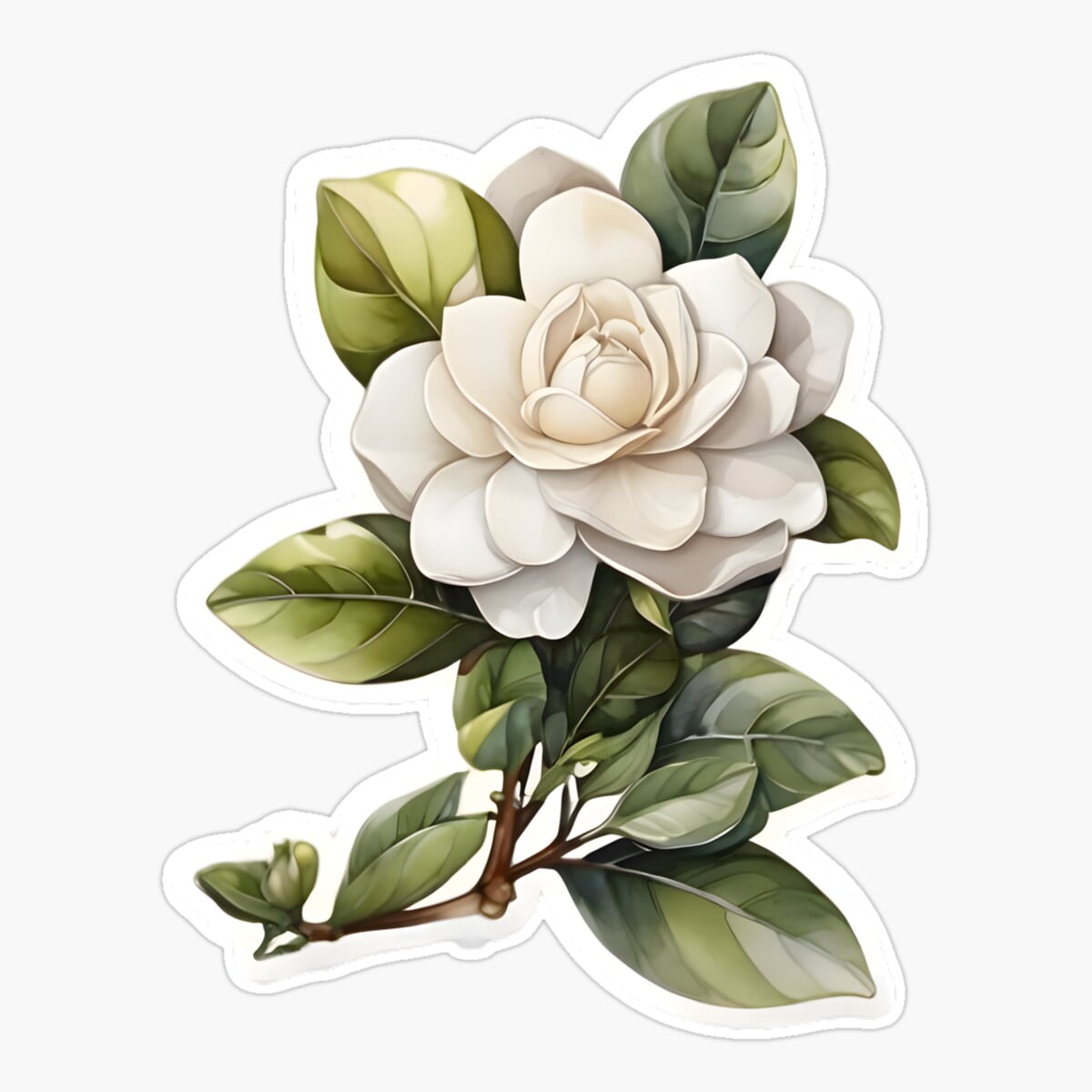 Onim Gardenia Sticker, Phone Decal Water Bottle Stickers Car Decals ...