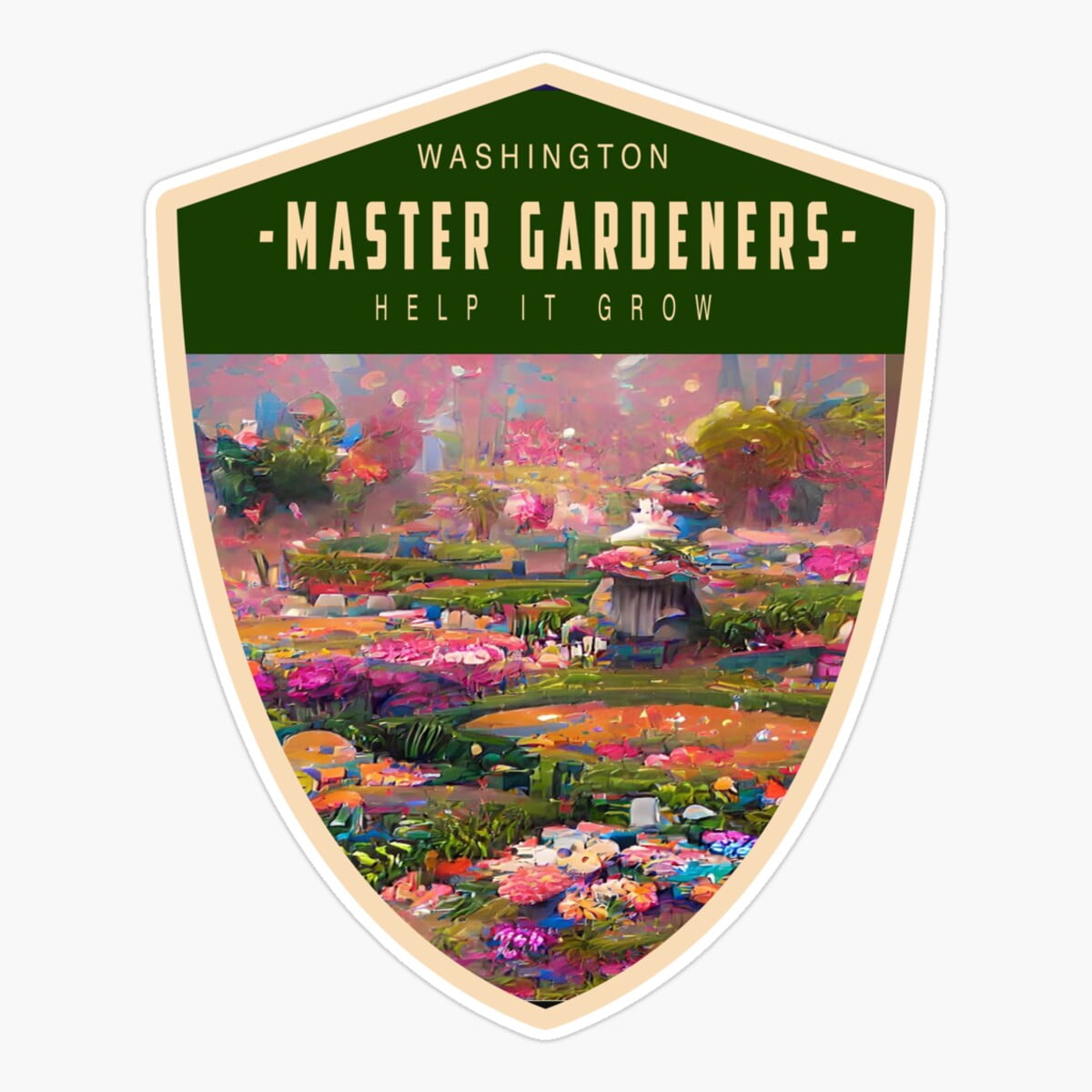 Onim Gardening Washington Master Gardener Sticker, Phone Decal Water ...