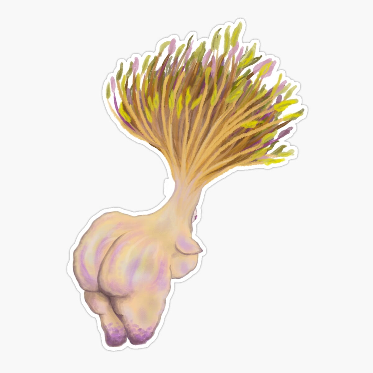 Onim Garlic Little Guy Sticker, Phone Decal Water Bottle Stickers Car ...