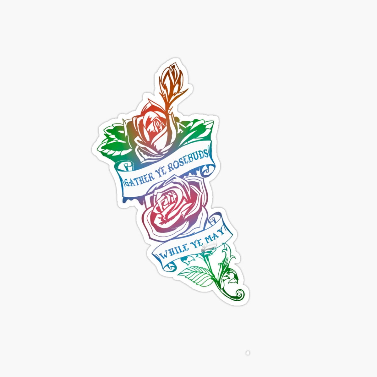 Onim Gather Ye Rosebuds While Ye May (Dead Poets Society) Sticker ...
