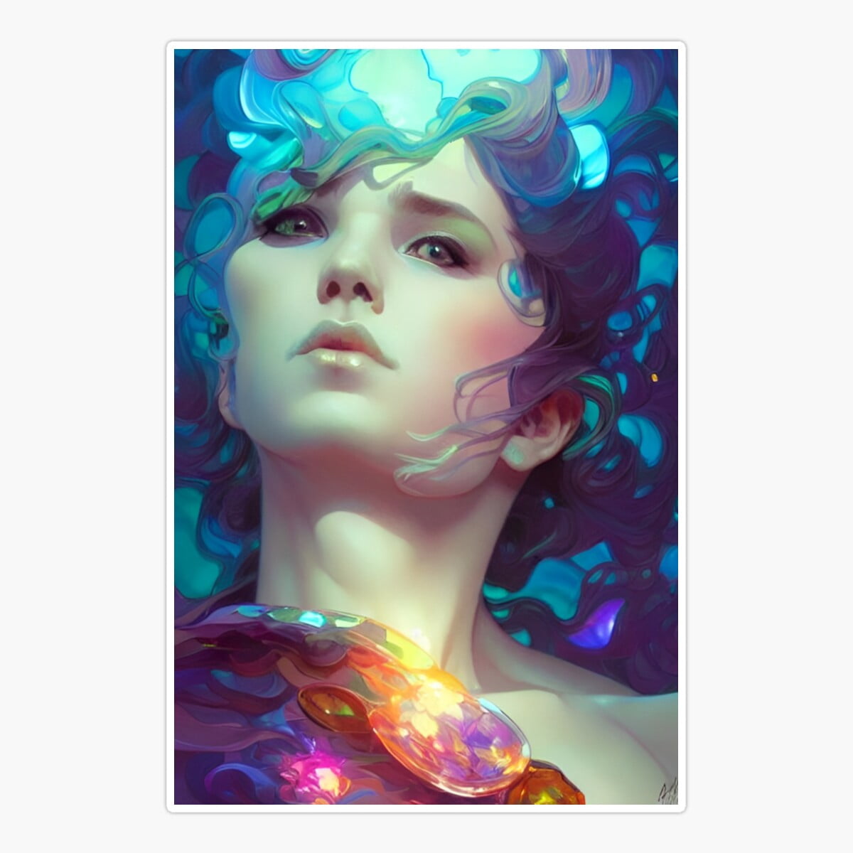 Onim Gazing Into The Party Sticker, Phone Decal Water Bottle Stickers ...