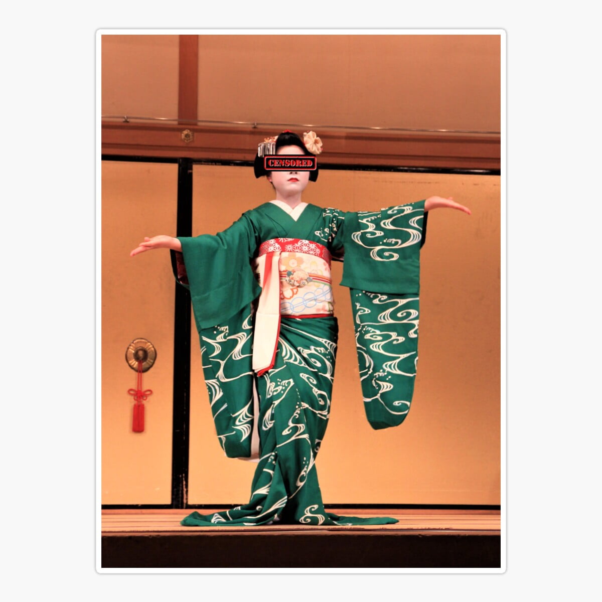 Onim Geisha, Japan, Original Sticker, Phone Decal Water Bottle Stickers ...