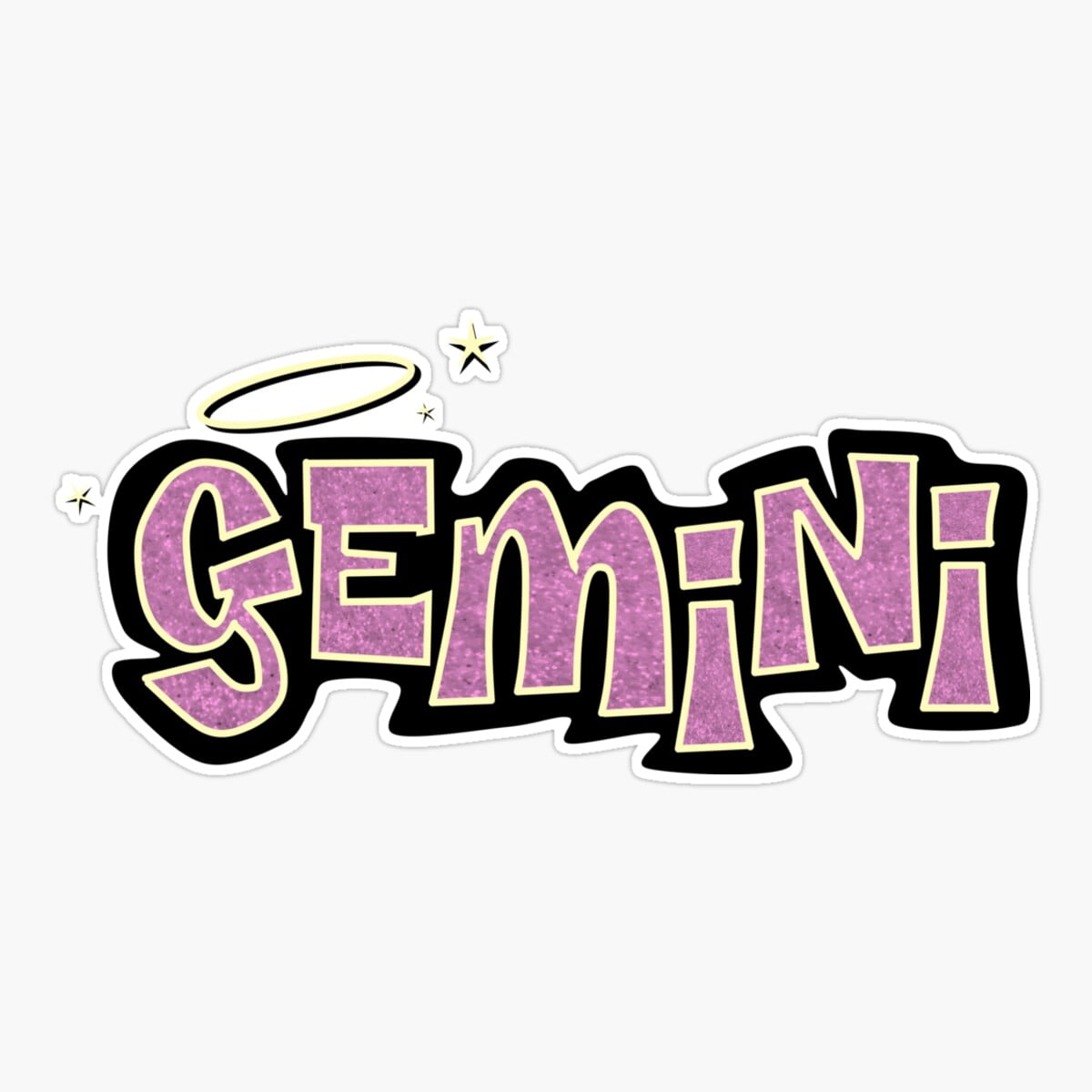 Onim Gemini Bratz Style - Iconic Pink Glitter Font Logo Cute Y2K ...