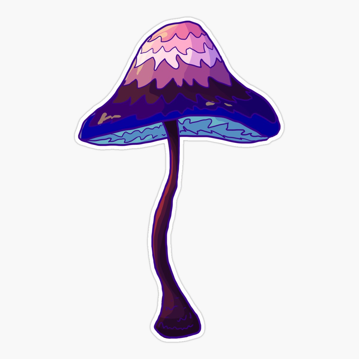 Onim Genderfluid Spooky Mushroom Sticker, Phone Decal Water Bottle Stickers Car Decals, Funny ...