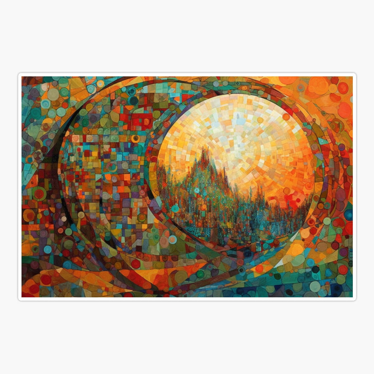 Onim Geometric Emotion Sun: An Abstract Nature Inspired Composition ...