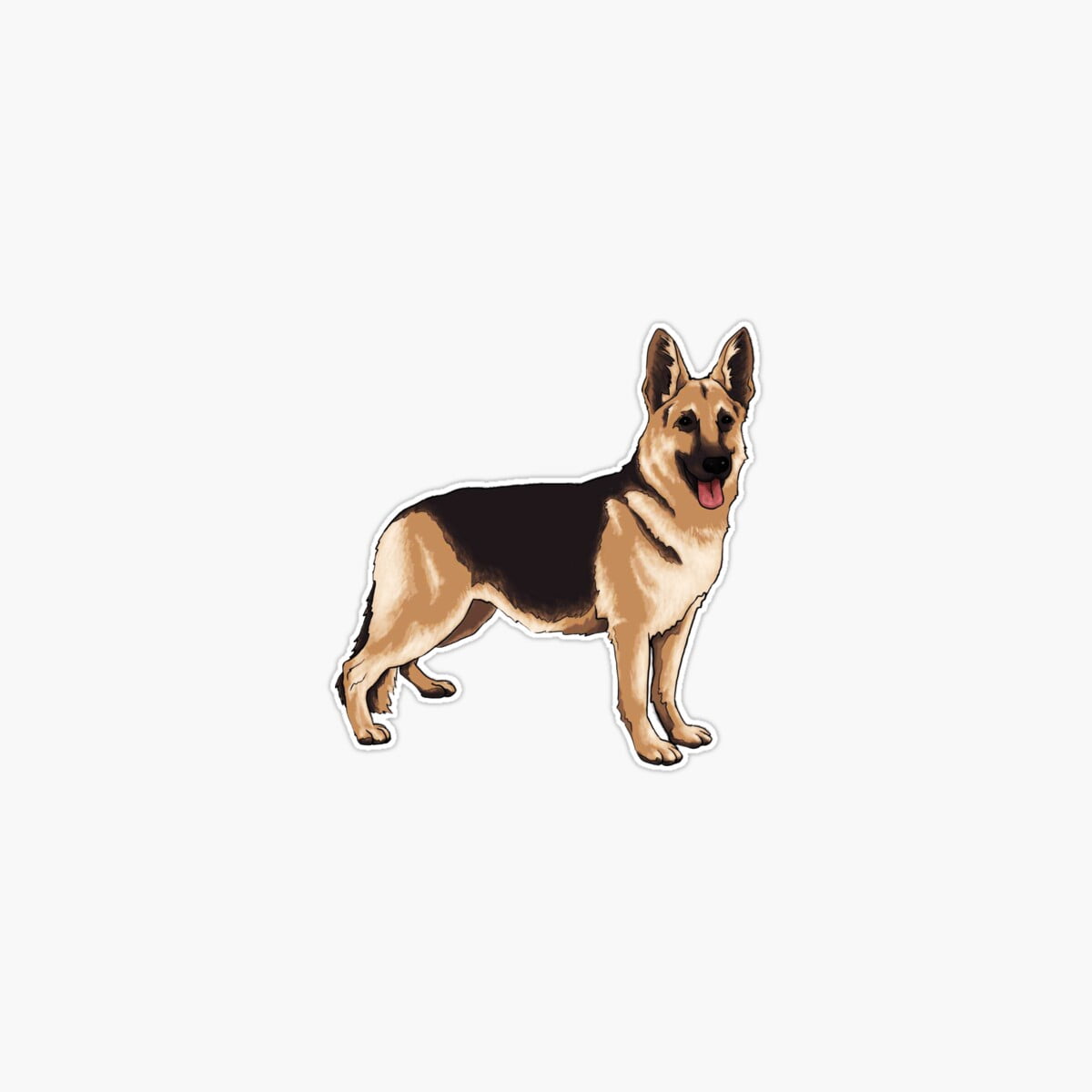 Onim German Shepherd Dog Sticker, Phone Decal Water Bottle Stickers Car ...