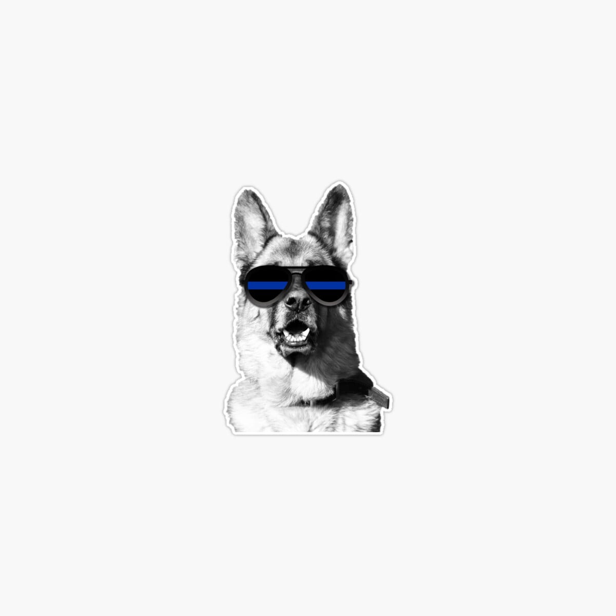 Onim German Shepherd Police K9 Unit Thin Blue Line Sticker, Phone Decal ...