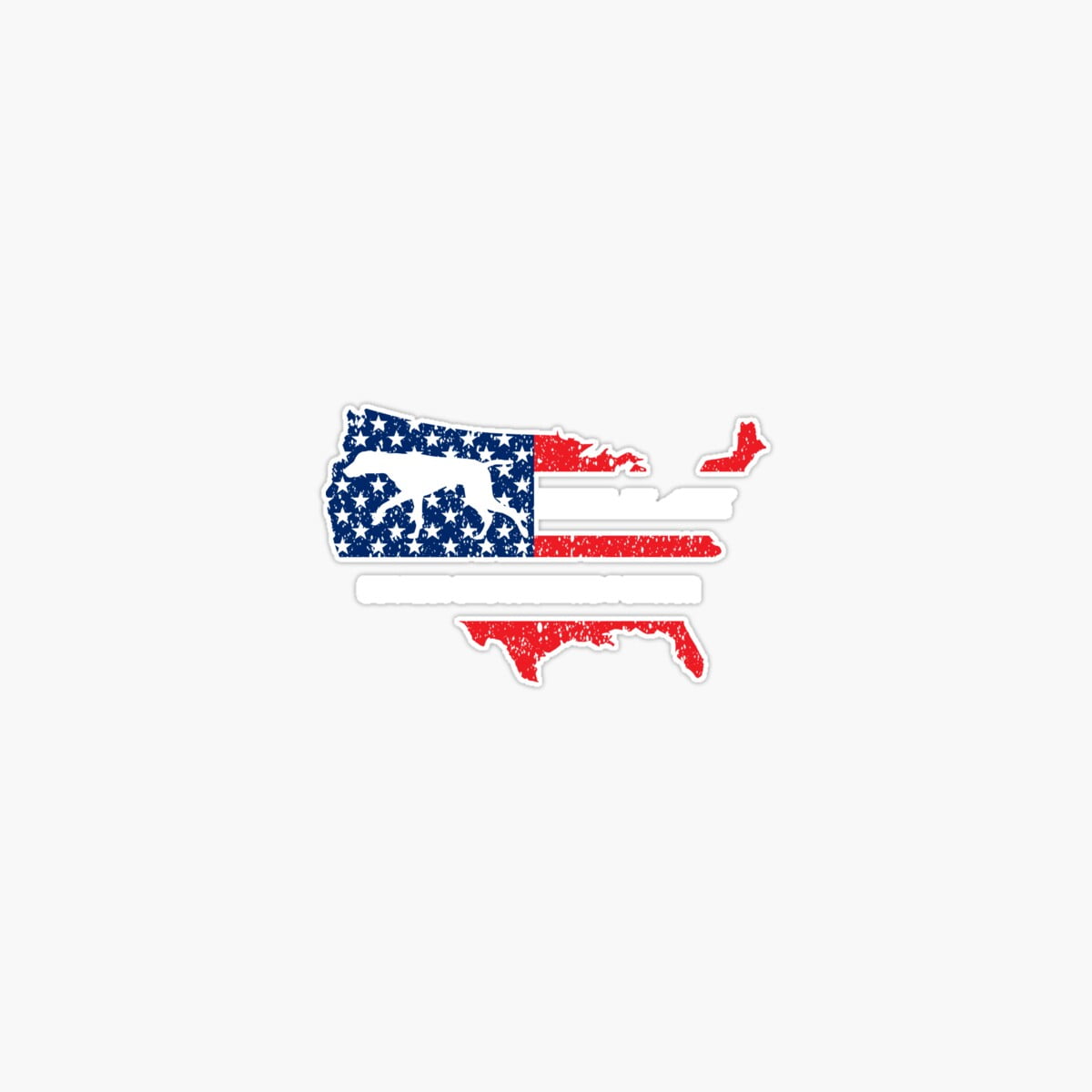 Onim German Shorthaired Pointer Gsp American Flag Sticker, Phone Decal ...