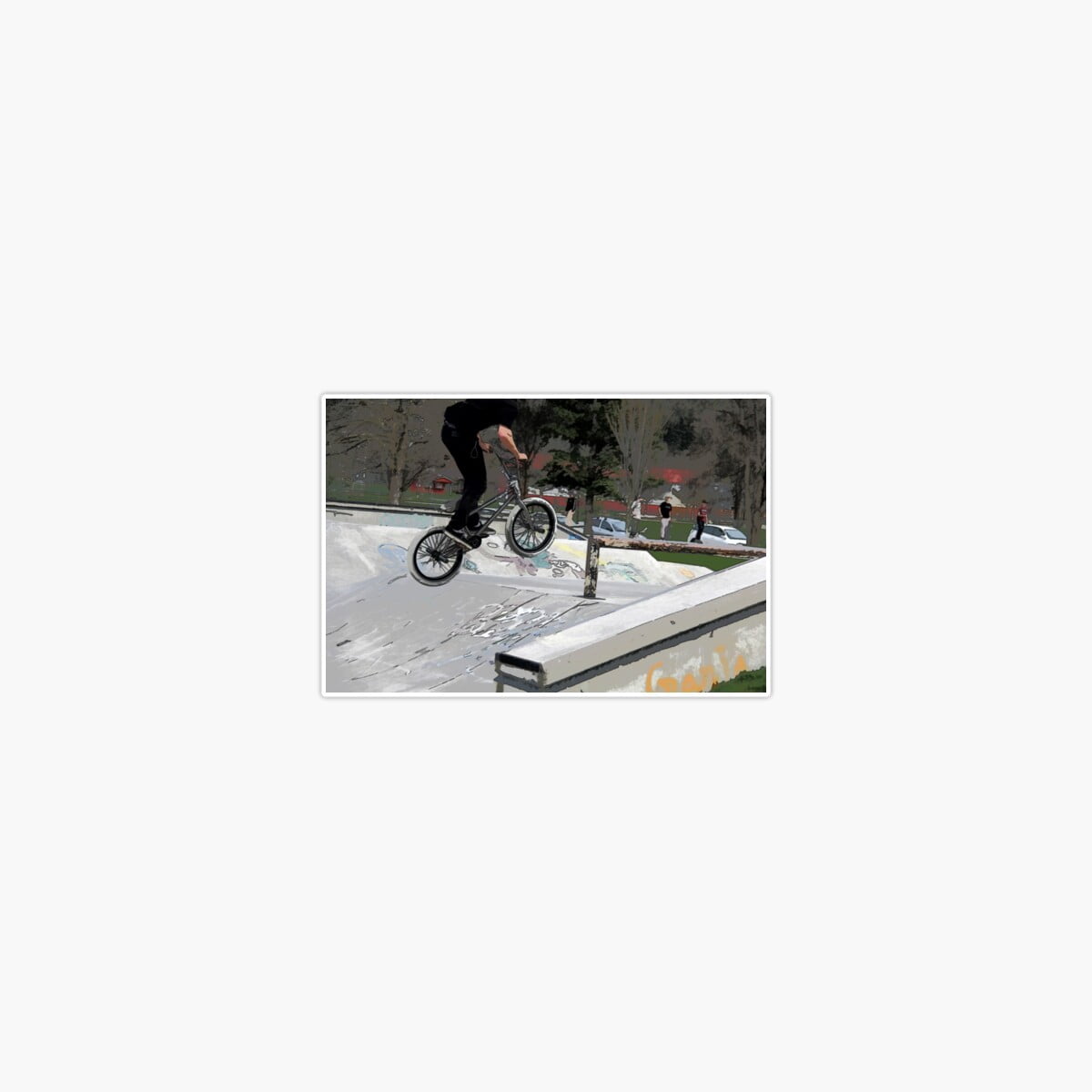 Onim Getting Air - Bmx Rider Sticker, Phone Decal Water Bottle Stickers ...