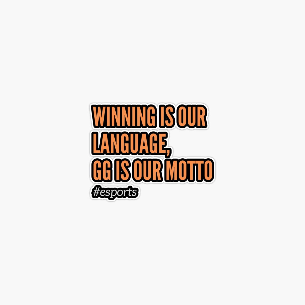Onim Gg Motto Orange Sticker, Phone Decal Water Bottle Stickers Car ...
