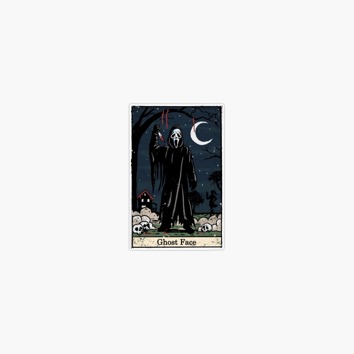 Onim Ghost Face Tarot Card Classic Scream Movie Lets Watch Scary Movies ...