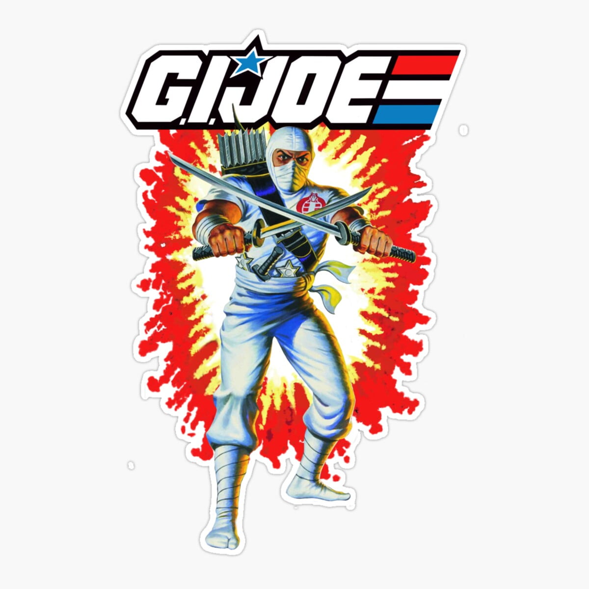 Onim Gi Joe Storm Shadow Toy Card Back Design Sticker, Phone Decal ...
