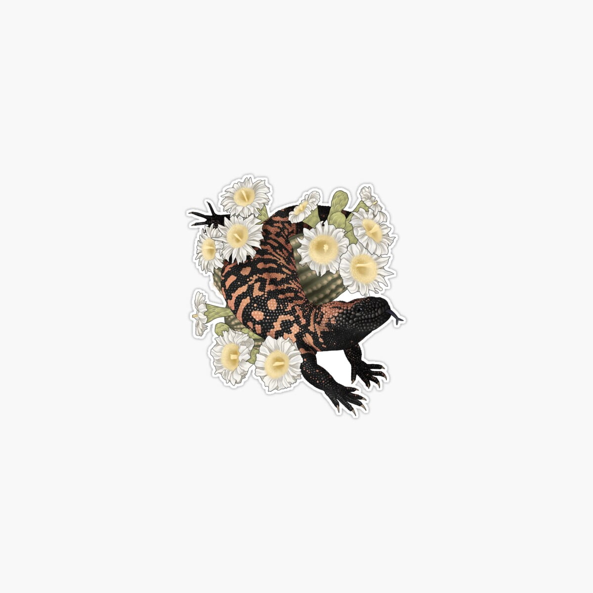 Onim Gila Monster Saguaro Sticker, Phone Decal Water Bottle Stickers ...