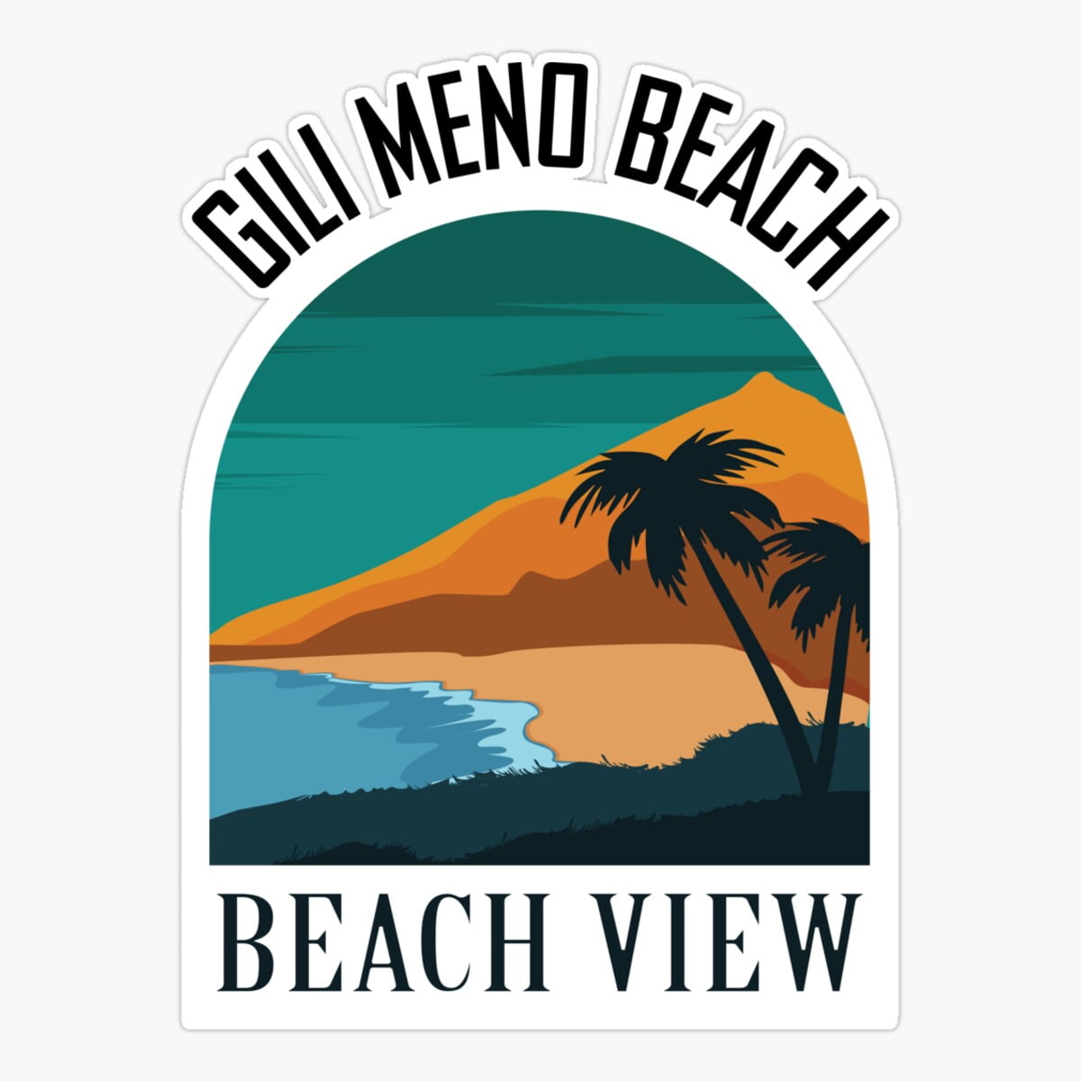 Onim Gili Meno Beach Sticker, Phone Decal Water Bottle Stickers Car ...