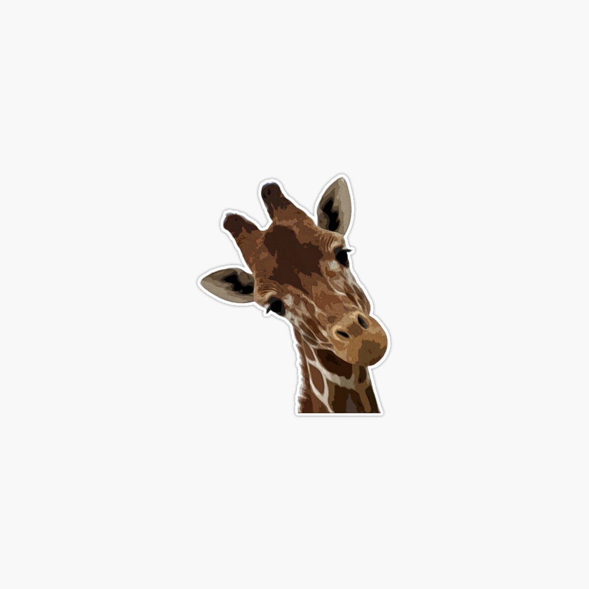 Onim Giraffe Head Cutout Sticker - Walmart.com