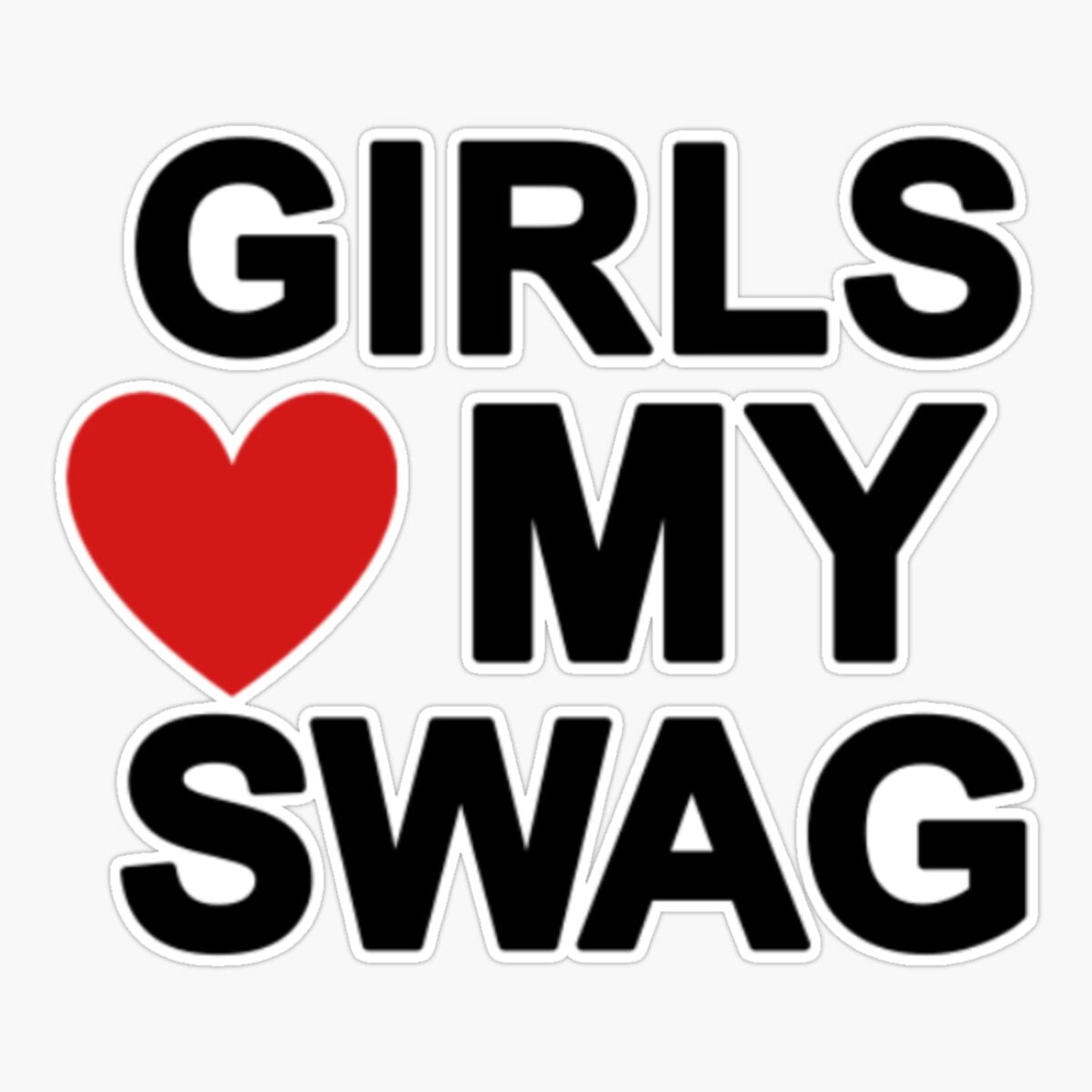 Onim Girls Love My Swag Sticker, Phone Decal Water Bottle Stickers Car ...