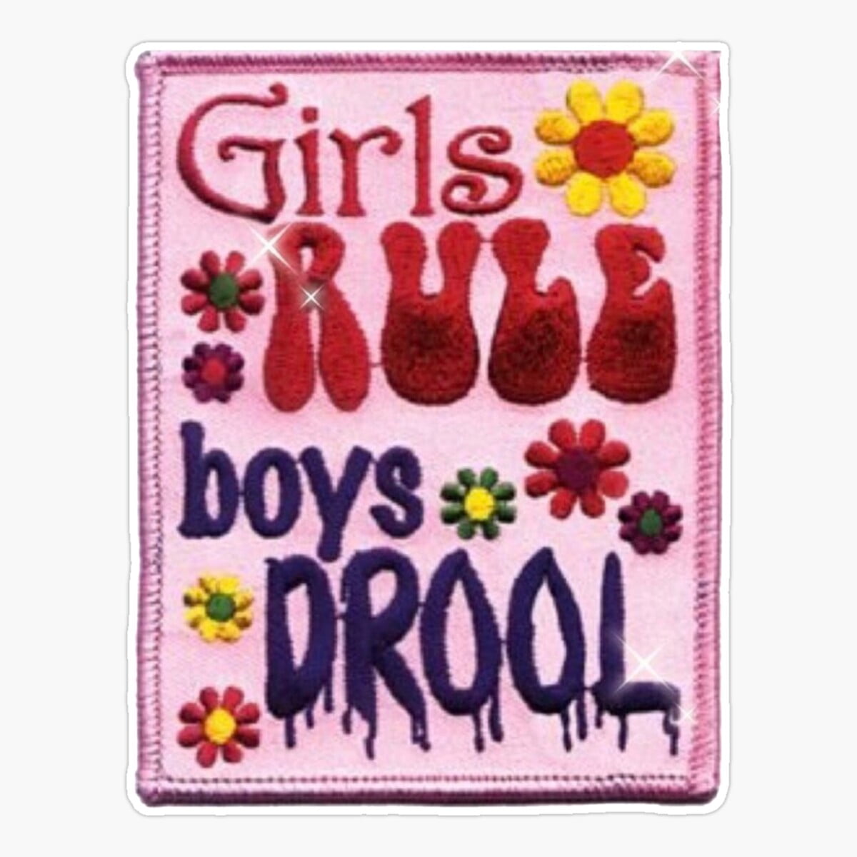 Onim Girls Rule Boys Drool Sticker, Phone Decal Water Bottle Stickers ...