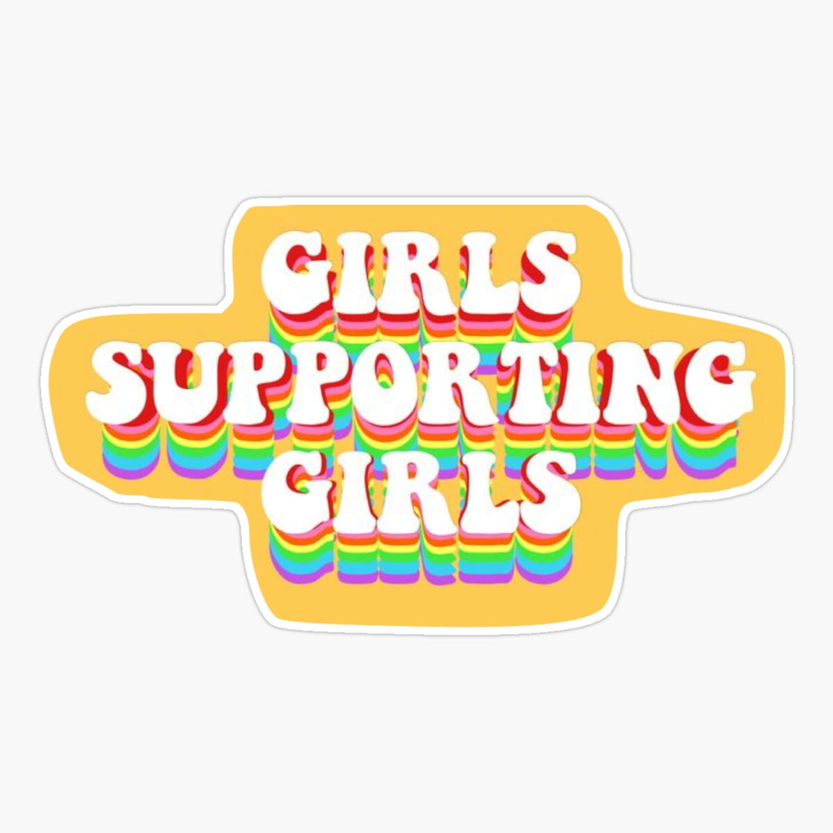 Onim Girls Supporting Girls Sticker, Phone Decal Water Bottle Stickers ...