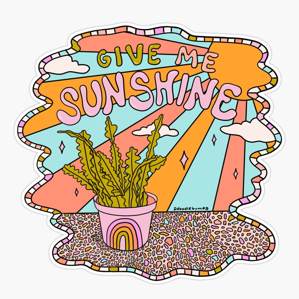 Onim Give Me Sunshine Sticker, Phone Decal Water Bottle Stickers Car ...