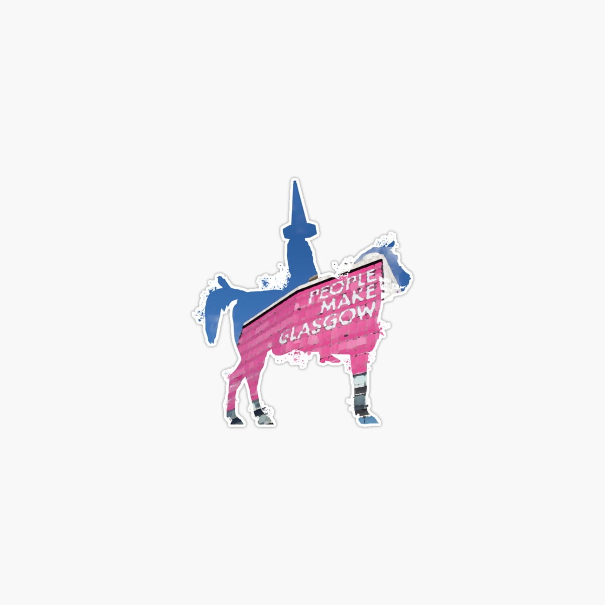 Onim Glasgow Duke of Wellington with People Make Glasgow Sticker ...